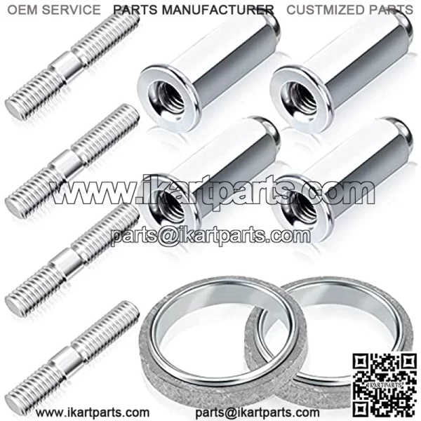 10 PCS Gy6 Exhaust Bolt and Gasket Kit for 50cc 125 cc 150cc Scooters ...